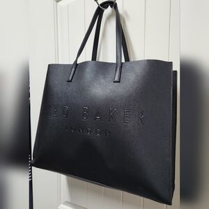 Ted Baker London | Bags | Ted Baker London Black Canvas Large Tote ...